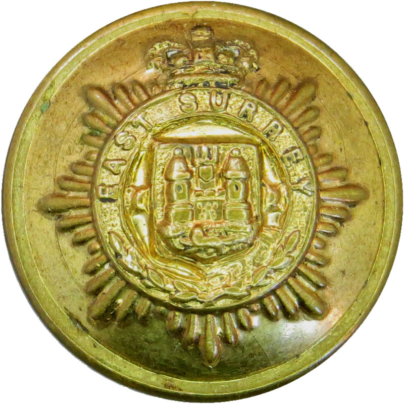 East Surrey Regiment Military uniform button